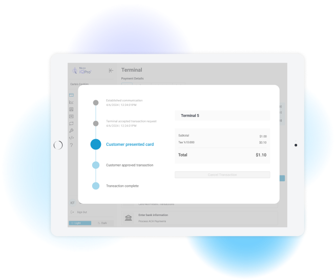 iQ Pro+: Accept payments. Quickly. Simply. Securely.